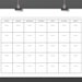 8.5x11 Inch Blank Calendar, 8.5" X 11" Printable Calendar, Calendar ...
