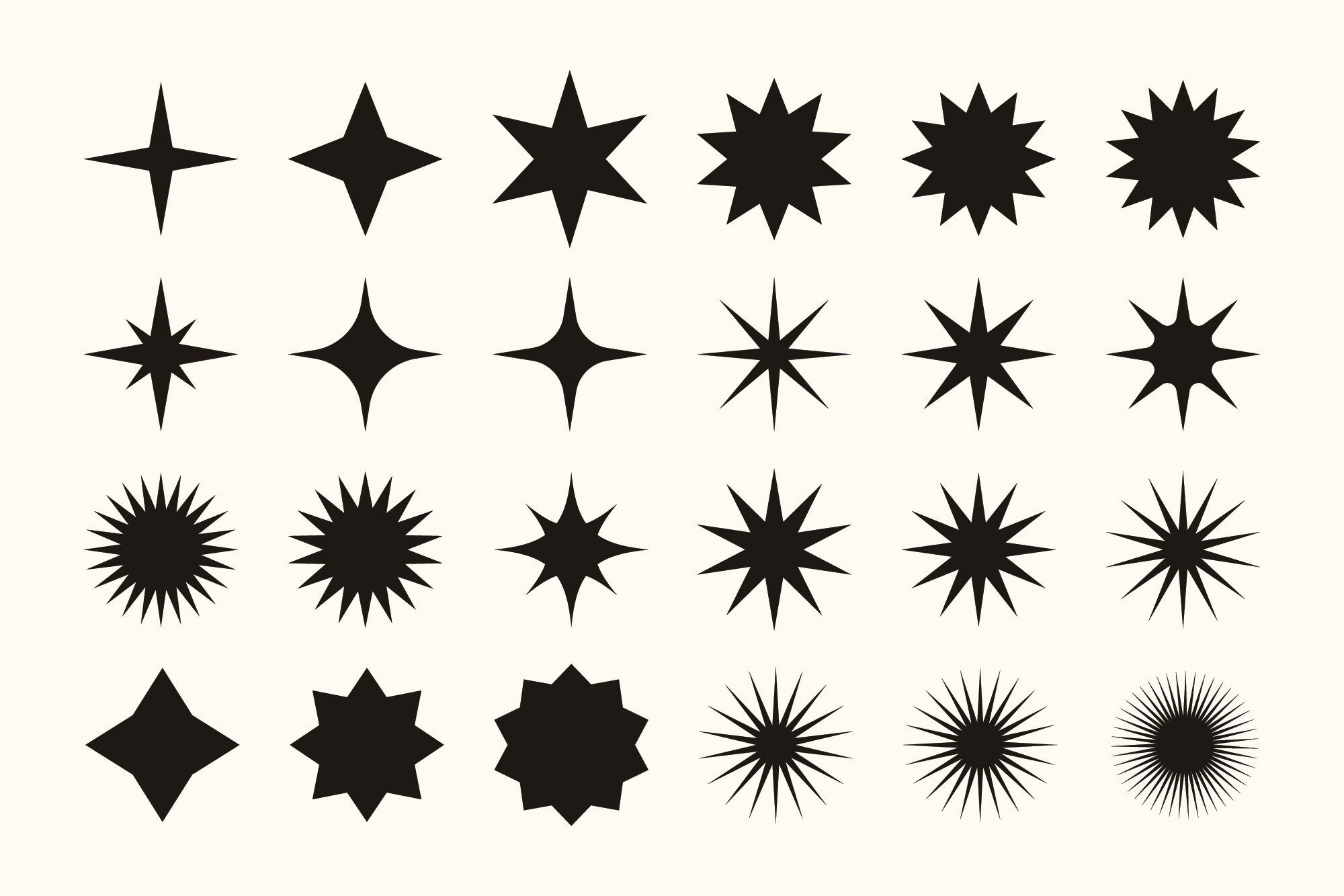 Star Shape Clip Art Collection, PNG, SVG, VECTOR, Star Symbol, Star Set ...
