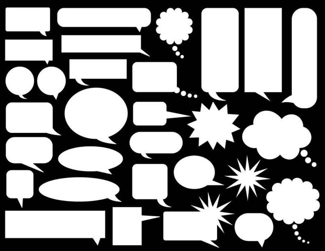 Comic Speech Bubble Clip Art, PNG, SVG, VECTOR, Comic Book Text Bubble ...