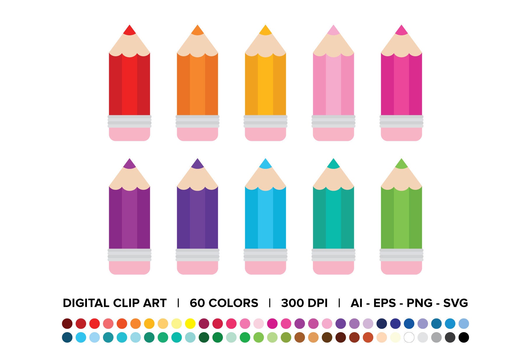Colored Pencil Clip Art