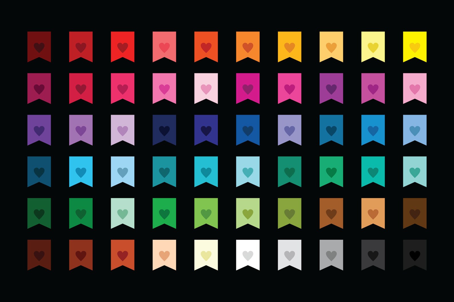 Bookmark Tab Clip Art Set, PNG, SVG, VECTOR, Vertical Flag, Banner ...