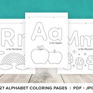 Alphabet Coloring Pages, Printable Worksheets, Preschool, Kindergarten ...