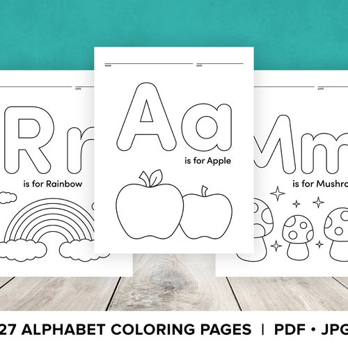 Pre K Coloring Pages Alphabets