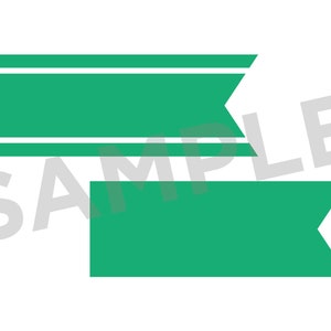 Half Ribbon Solid & Stripe Clip Art, PNG, SVG, VECTOR, Banner Set, Flat ...