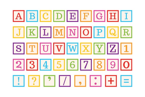 Baby Blocks Clipart Vector