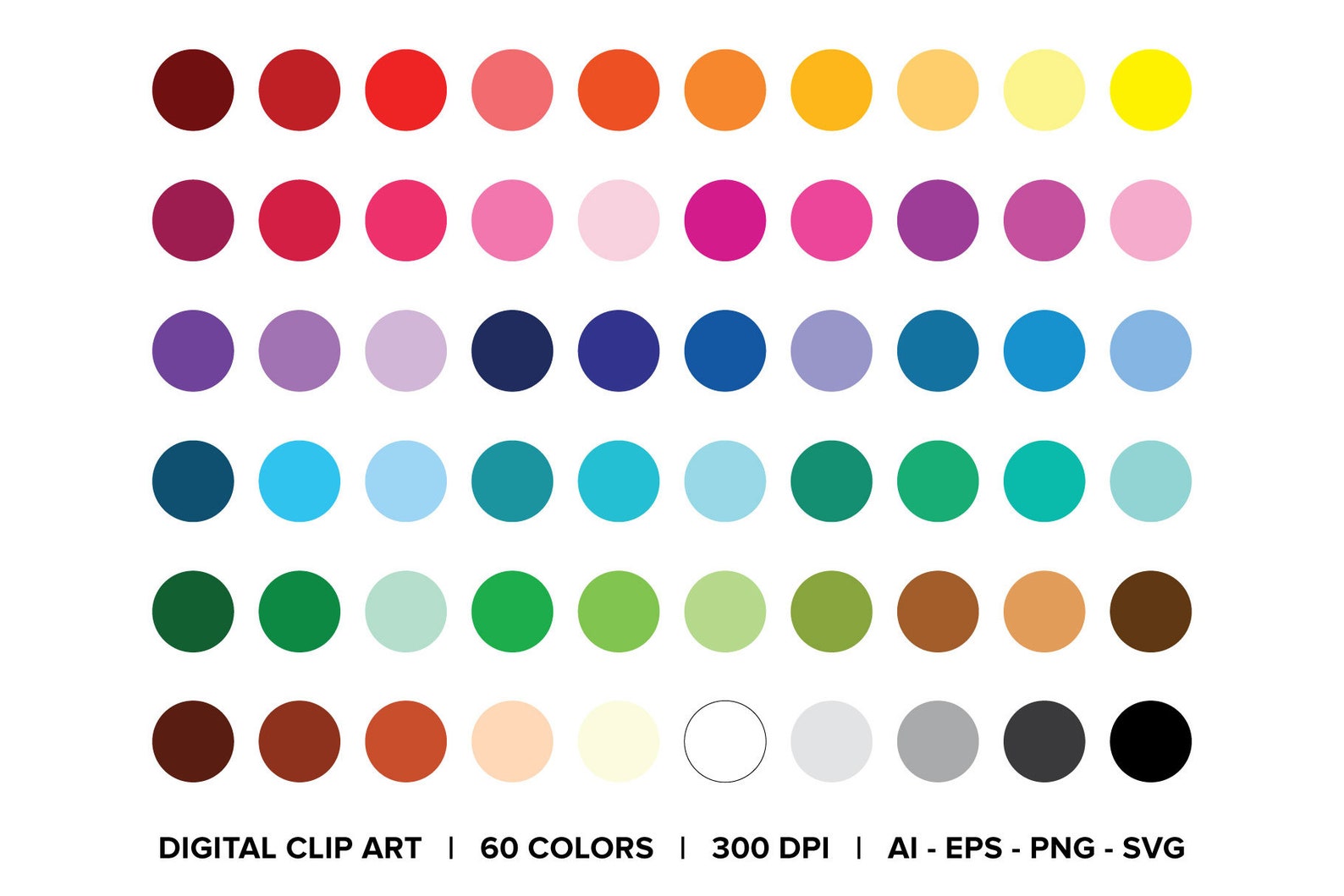 Light Bulb Clip Art Set PNG SVG VECTOR Solid Color Lightbulb | Etsy