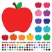 Apple Clip Art Set, PNG, SVG, VECTOR, Back to School, Food Clip Art ...