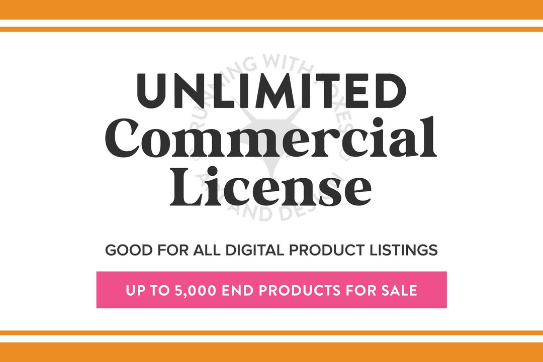 UNLIMITED Commercial License for Clipart, Each Product for 5000 Sales ...