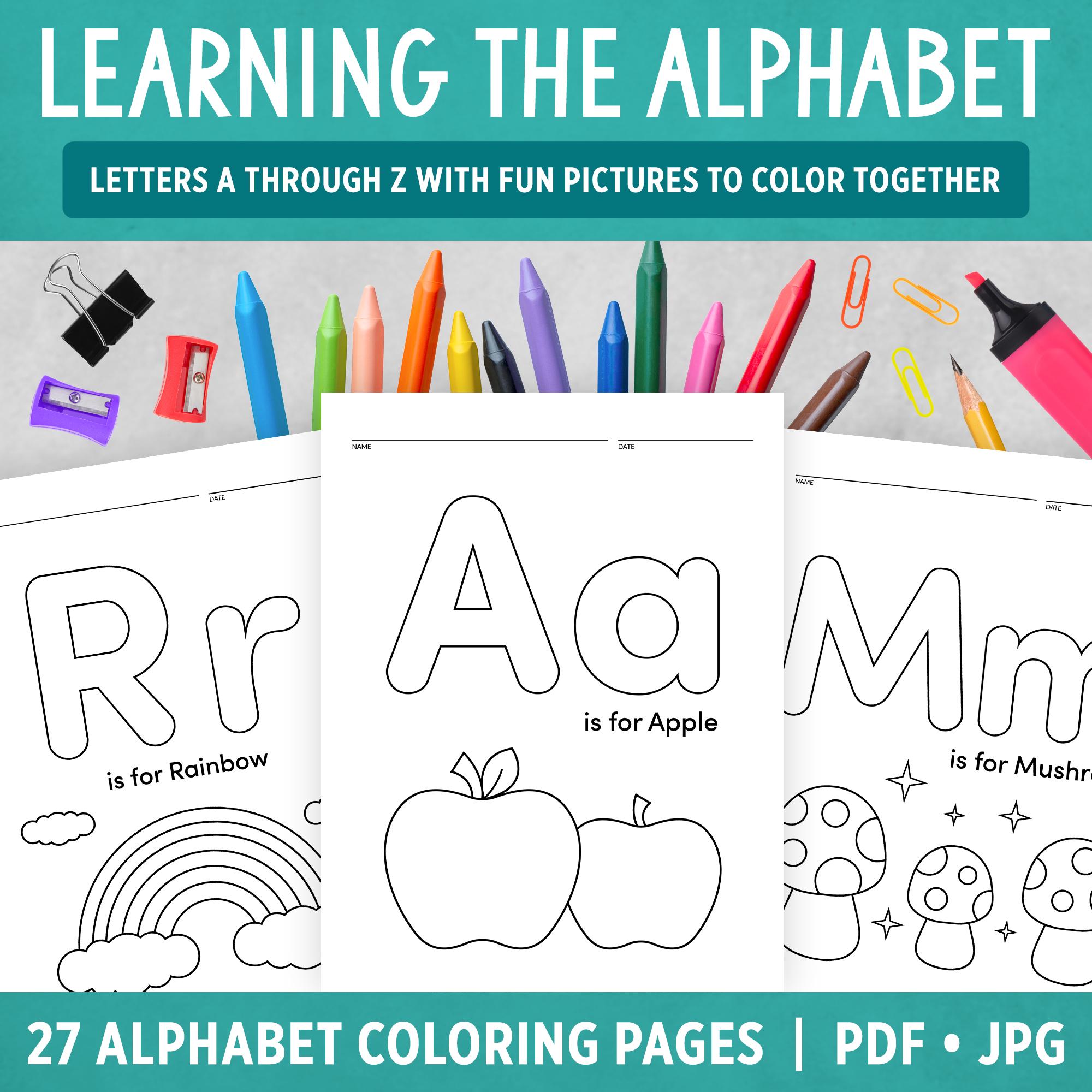 Alphabet Coloring Pages, Printable Worksheets, Preschool, Kindergarten ...