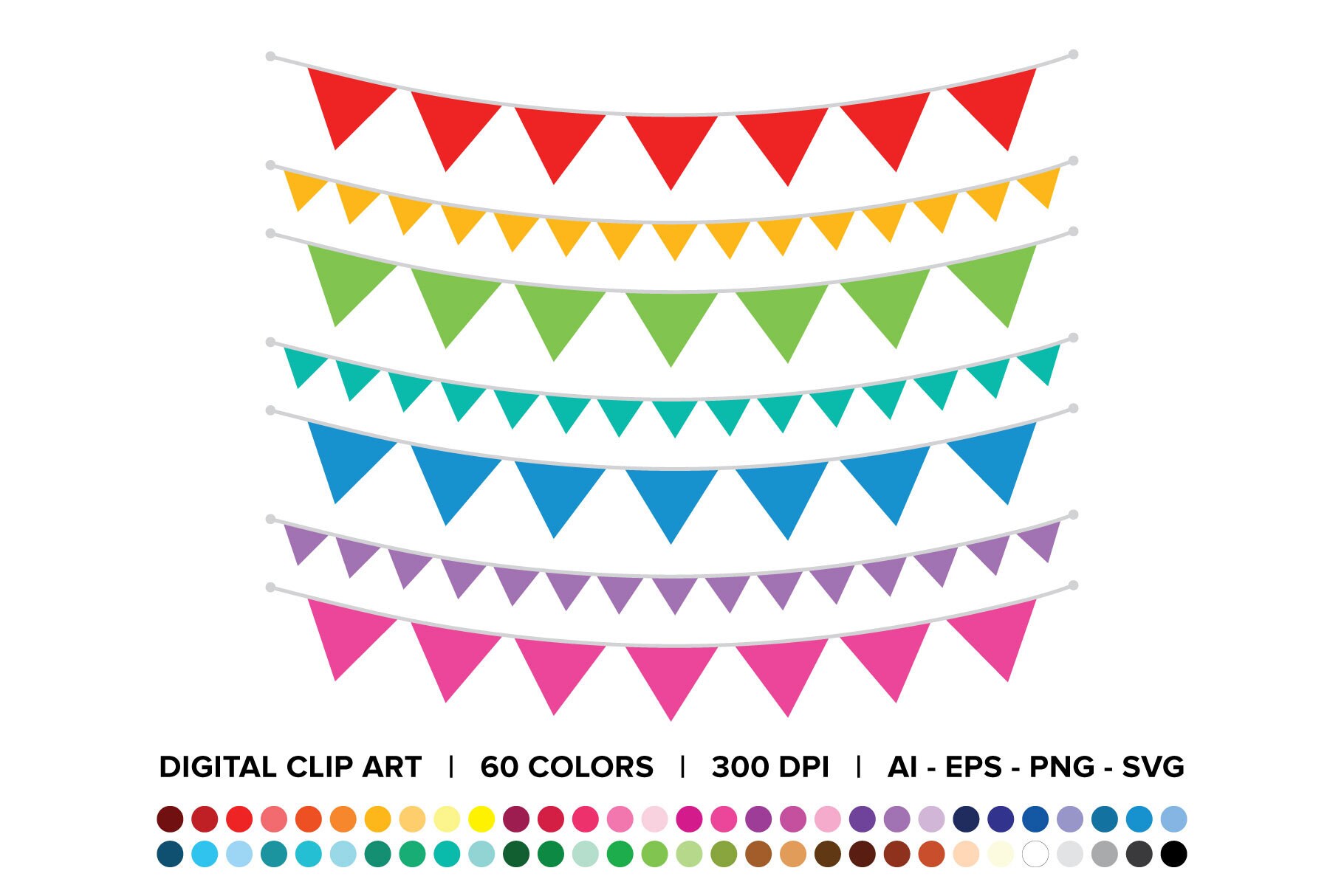 Triangle Flag Banner Clip Art