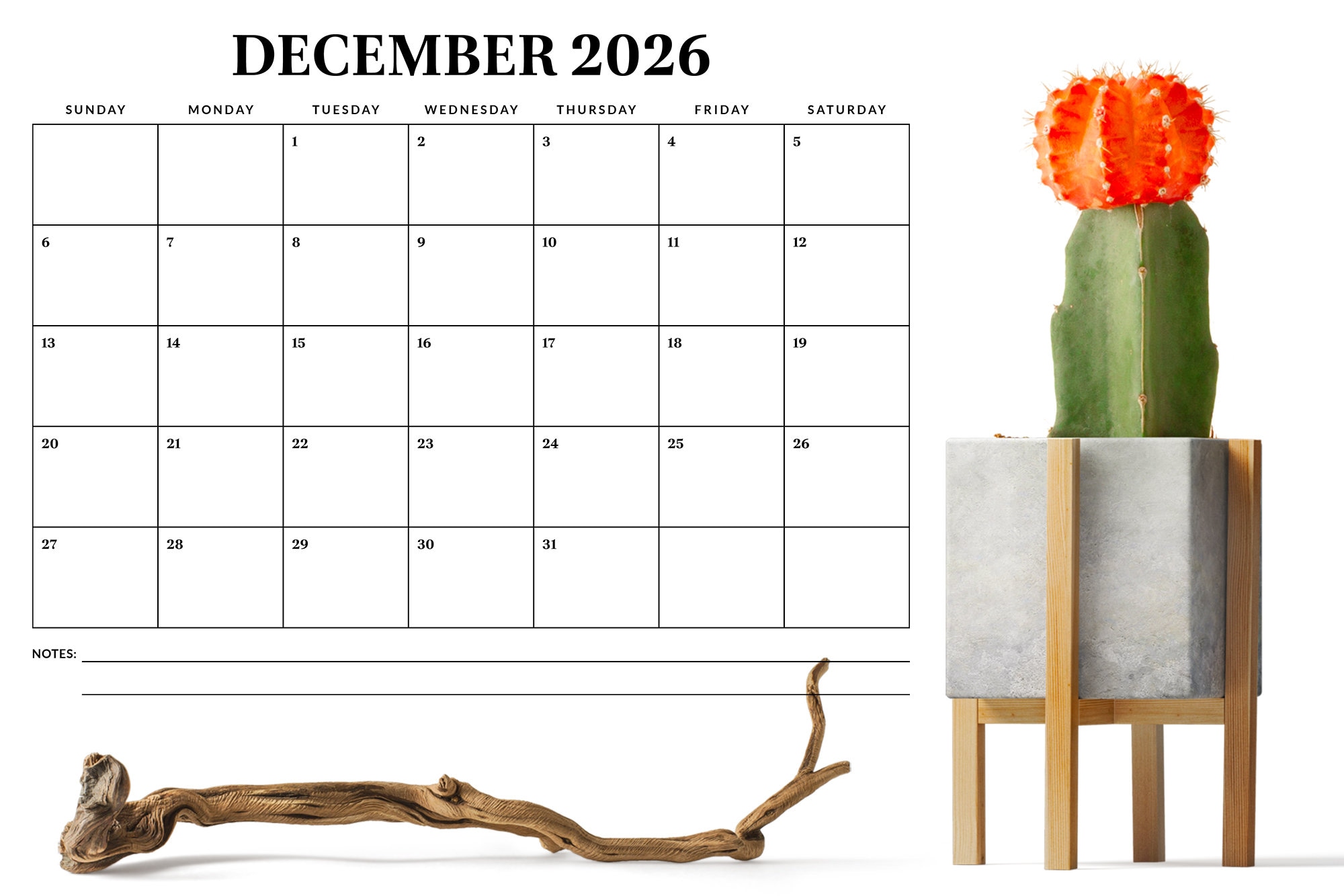 SALE 2026 8.5 X 11 Inch Calendar Template | INSTANT DOWNLOAD | Modern ...