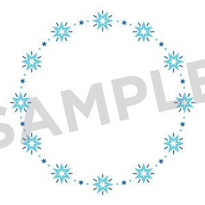 Starry Snowflake Winter Border Clip Art Set, PNG, SVG, VECTOR, Winter ...