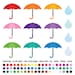 Umbrella Clip Art Set, PNG, SVG, VECTOR, Rainy Day Clip Art, Parasol ...