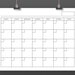 8.5x11 Inch Blank Calendar, 8.5 X 11 Printable Calendar, Calendar ...