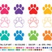 Dog Paw Print Clip Art Set PNG SVG VECTOR Dog Paw - Etsy