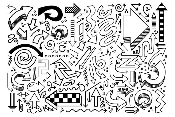 Comic Book Arrows Clipart Set PNG SVG VECTOR Arrow Symbol | Etsy