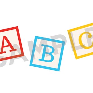 Baby Blocks Clip Art Set, PNG, SVG, VECTOR, Preschool Graphics ...