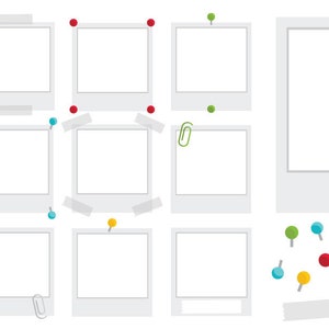 Classic Instant Film Clip Art, PNG, SVG, VECTOR, Cute Photo Border ...