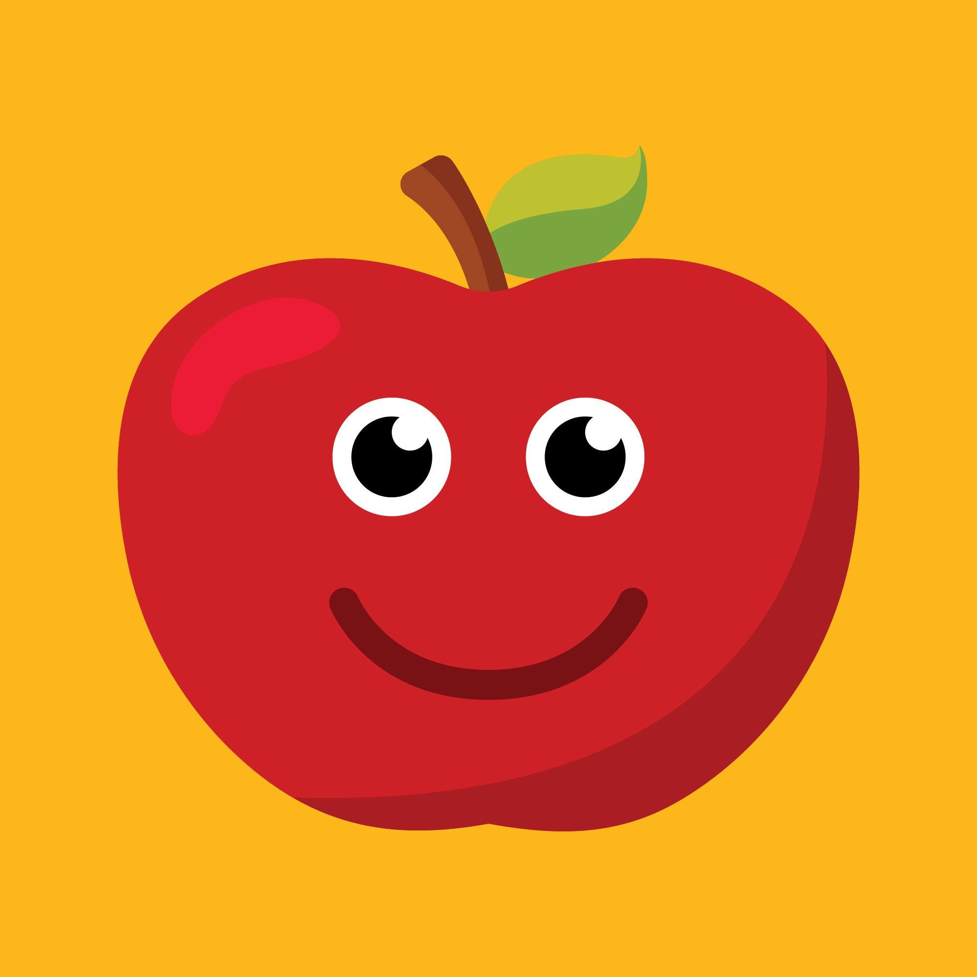 Happy Emoji Apples Clip Art Set, PNG, SVG, VECTOR, Happy Apple Clipart ...