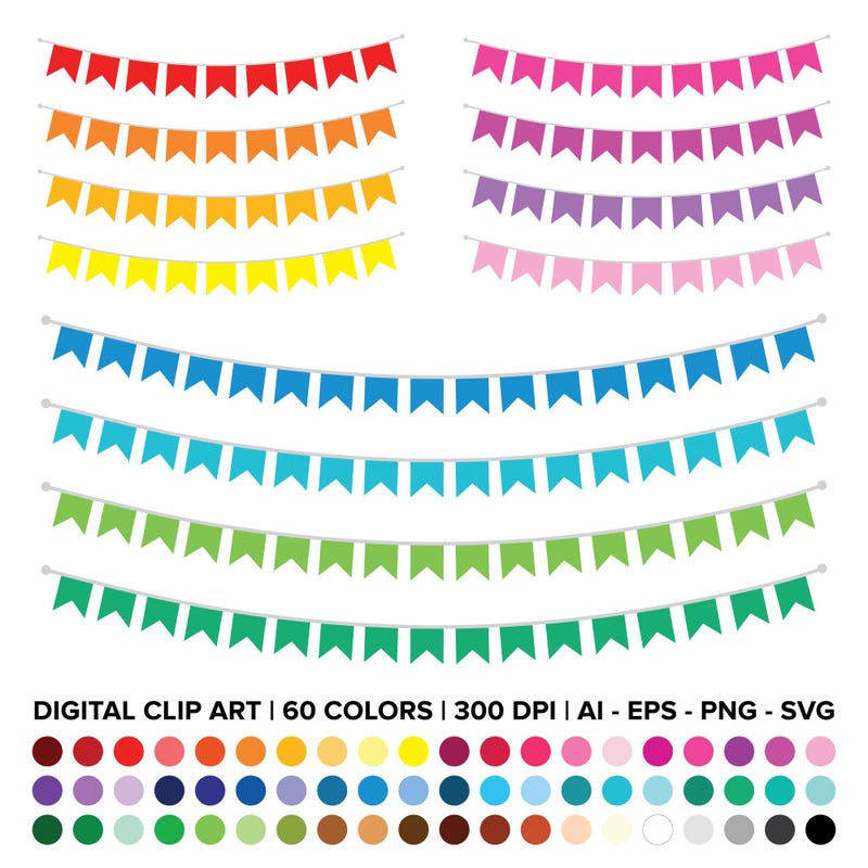 Bunting Clip Art - Etsy