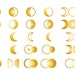 Moon Cycle Icons Clip Art Set PNG SVG VECTOR Black White - Etsy