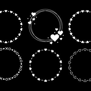 Heart Valentine Frame Clip Art Set, PNG, SVG, VECTOR, Valentine's Day ...