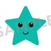 Happy Star Clip Art Set, PNG, SVG, VECTOR, Back to School, Emoji Star ...