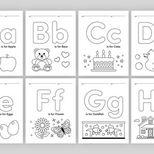 Alphabet Coloring Pages, Printable Worksheets, Preschool, Kindergarten ...
