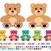 Teddy Bear Clip Art Set PNG SVG VECTOR Kid's Toy - Etsy
