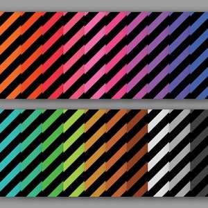 Black Rainbow Seamless Stripes Digital Paper JPG PDF VECTOR - Etsy