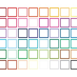 Square Instant Film Clip Art Set, PNG, SVG, Vector, Skinny Border Frame ...