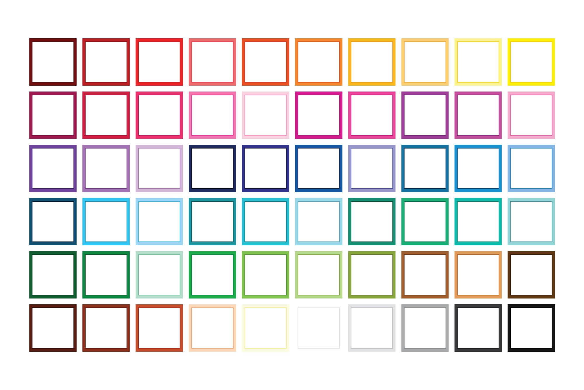Square Instant Film Clip Art Set, PNG, SVG, Vector, Skinny Border Frame ...