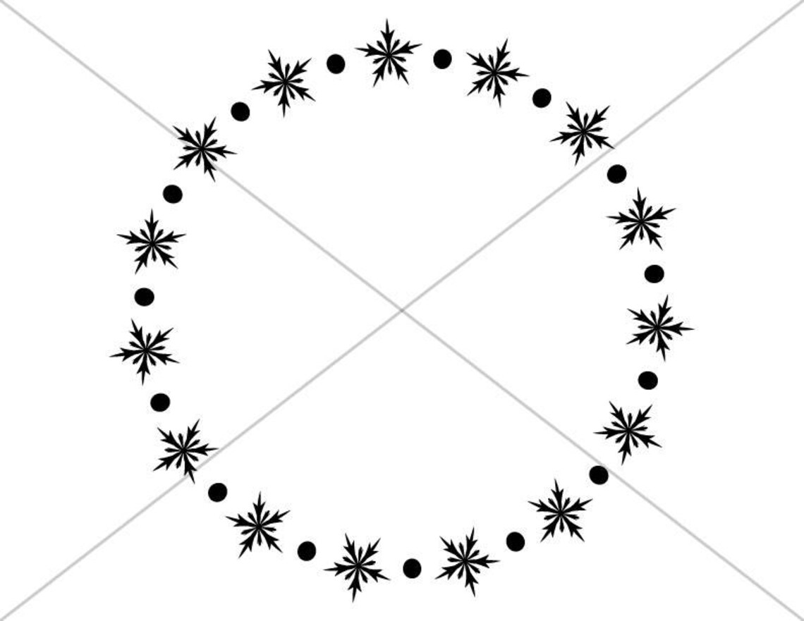 Star and Snowflake Frame Clip Art Set PNG SVG VECTOR Circle - Etsy Canada