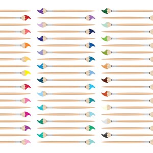 Paint Brush & Palette Clip Art Set, PNG, SVG, VECTOR, Back to School ...