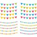 Carnival Triangle Banner Clip Art Set, PNG, SVG, VECTOR, Flag Banner ...