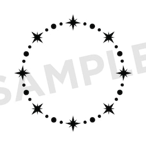 Star and Snowflake Frame Clip Art Set, PNG, SVG, VECTOR, Star Frame ...
