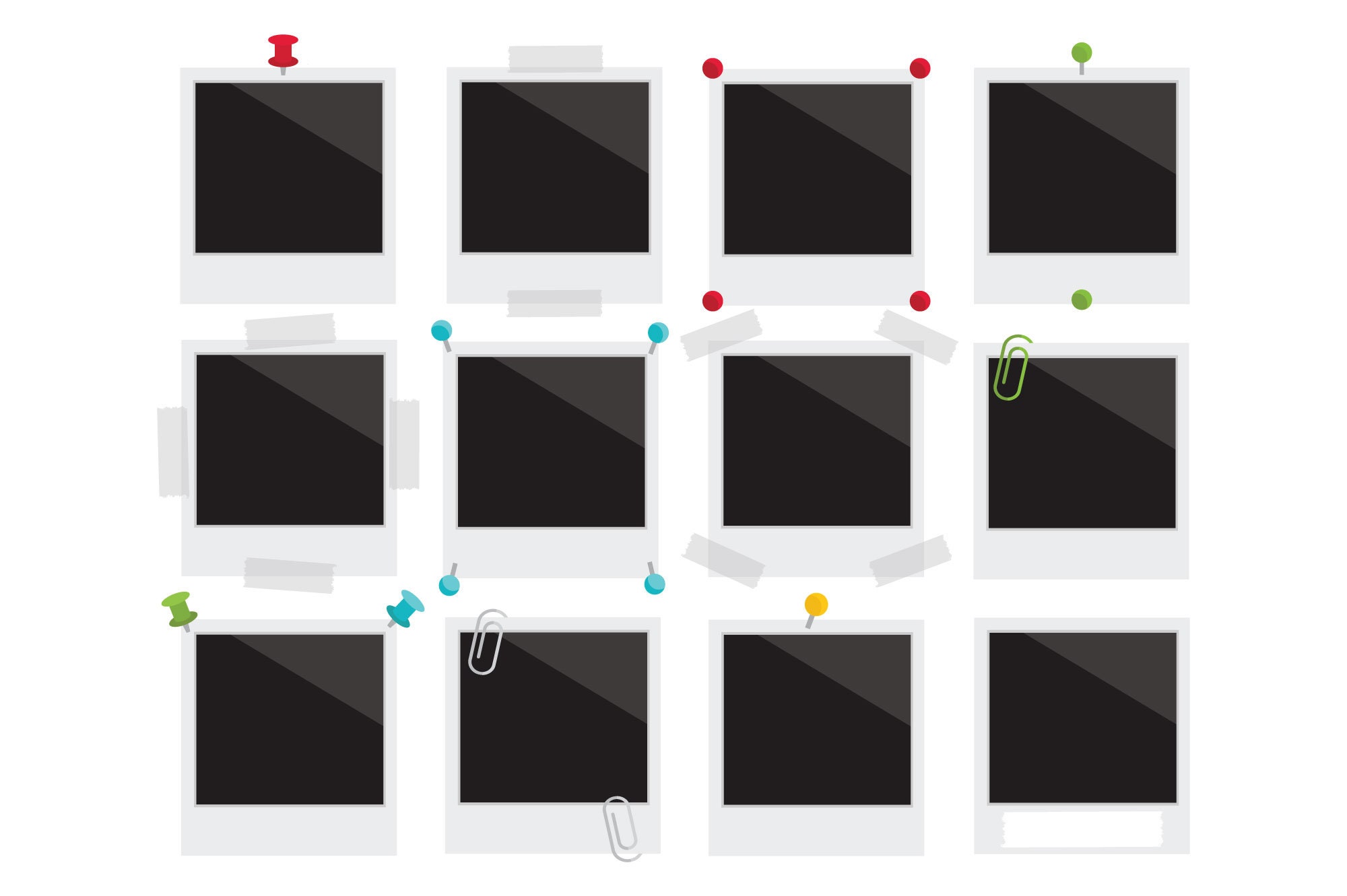 Classic Instant Film Clip Art PNG SVG VECTOR Cute Pin Tape - Etsy