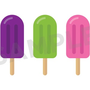 Popsicles & Ice Pops Clip Art Set, PNG, SVG, VECTOR, Dessert Clipart ...