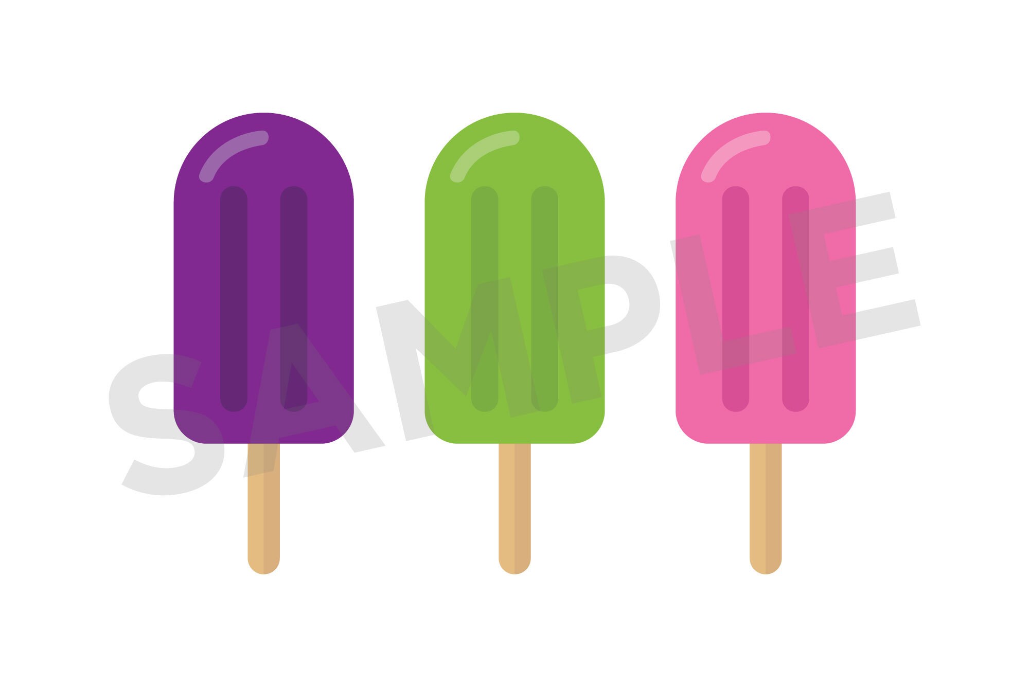 Popsicles & Ice Pops Clip Art Set, PNG, SVG, VECTOR, Dessert Clipart ...