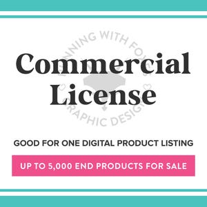 Commercial License for Clipart, One Product - up to 5000 Sales ...