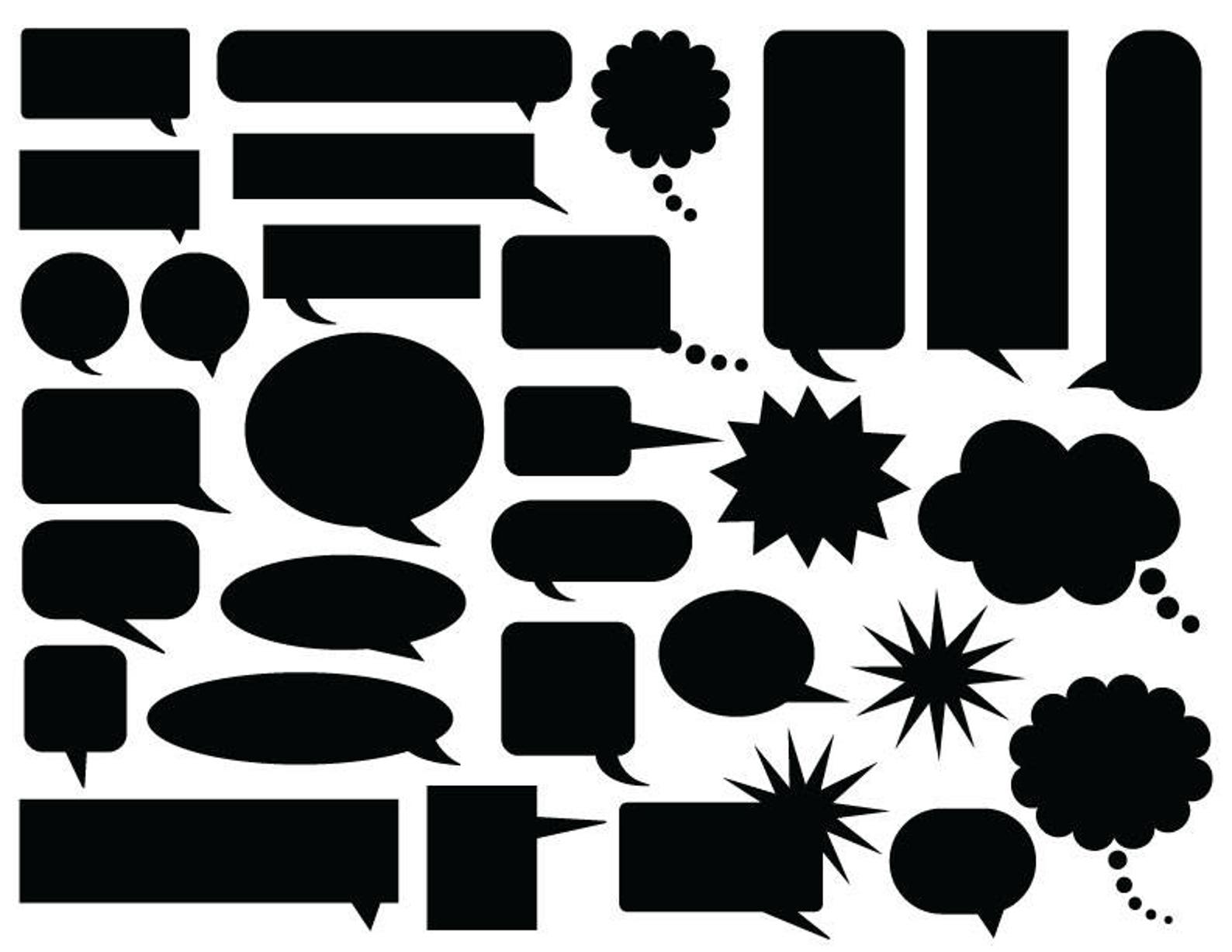 Comic Speech Bubble Clip Art, PNG, SVG, VECTOR, Comic Book Text Bubble ...