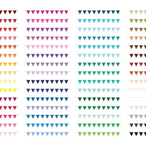 Single Color Triangle Banner Clip Art Set, PNG, SVG, VECTOR, Triangle ...