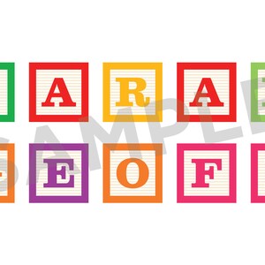 Alphabet Blocks Clip Art Set, PNG, SVG, VECTOR, Preschool Clipart ...