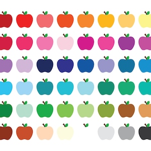 Apple Clip Art Set, PNG, SVG, VECTOR, Back to School, Food Clip Art ...