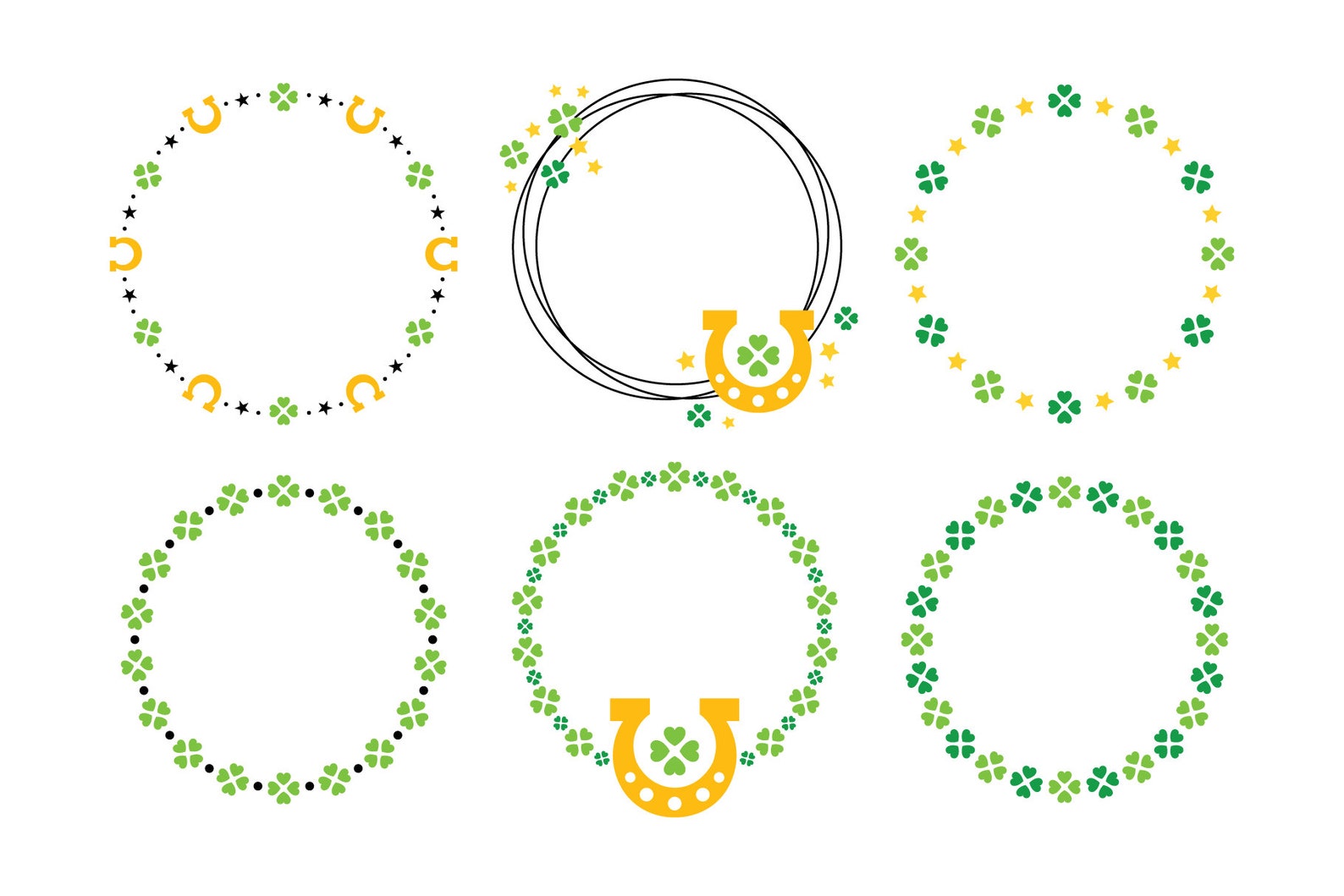 St. Patrick's Day Frame Clip Art Set PNG SVG VECTOR | Etsy