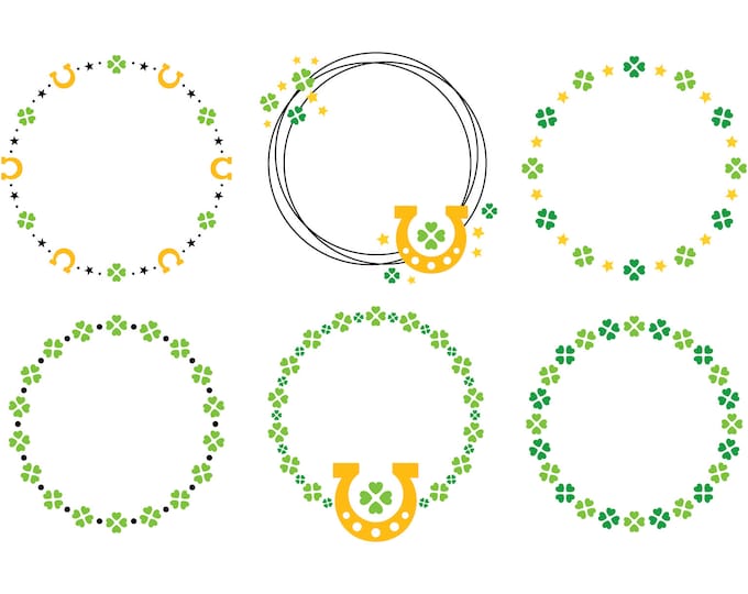 St. Patrick's Day Frame Clip Art Set PNG SVG VECTOR | Etsy
