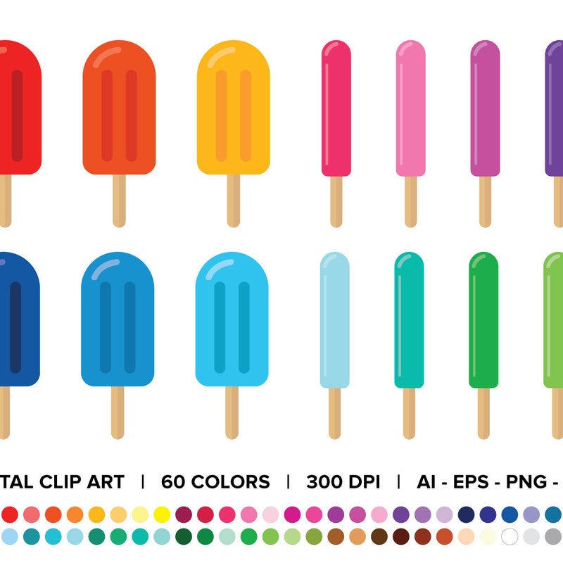 Popsicles Clip Art - Etsy