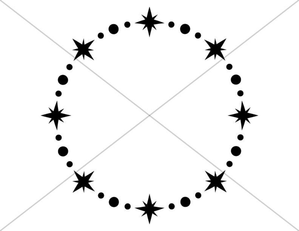 Star and Snowflake Frame Clip Art Set PNG SVG VECTOR Circle - Etsy Canada