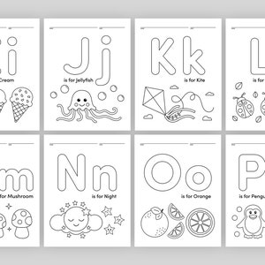 Alphabet Coloring Pages, Printable Worksheets, Preschool, Kindergarten ...