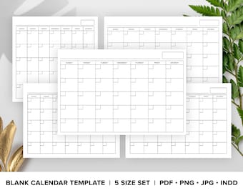 12x12 Blank Calendar - Etsy